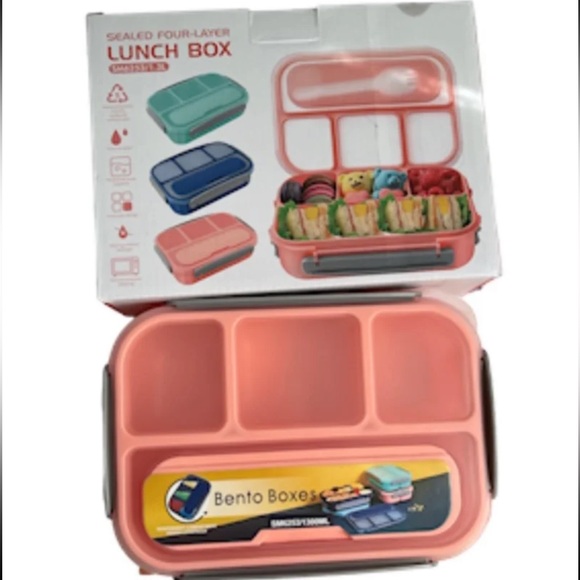 Bento | Kitchen | New Bento Pink Adultchild Sealed Four Layered Lunch ...